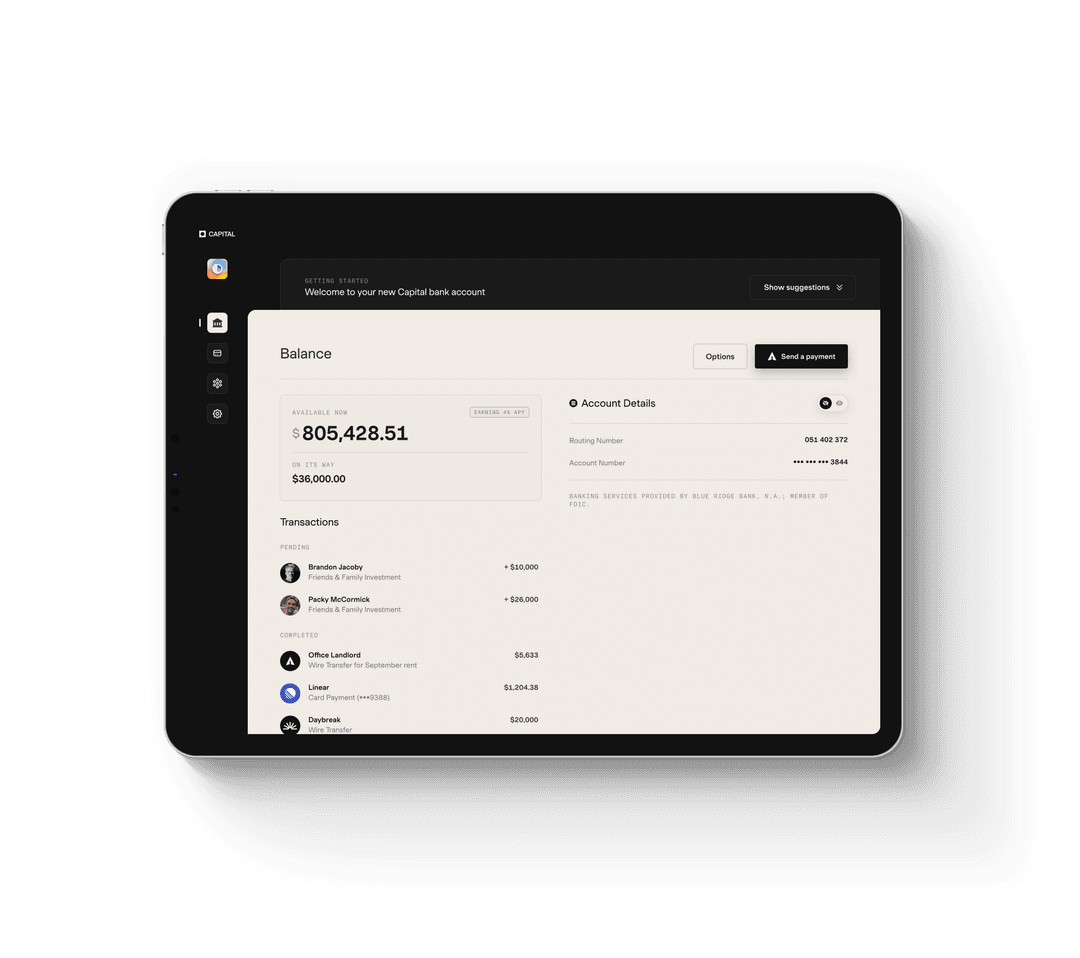 Modern companies are built on Capital
